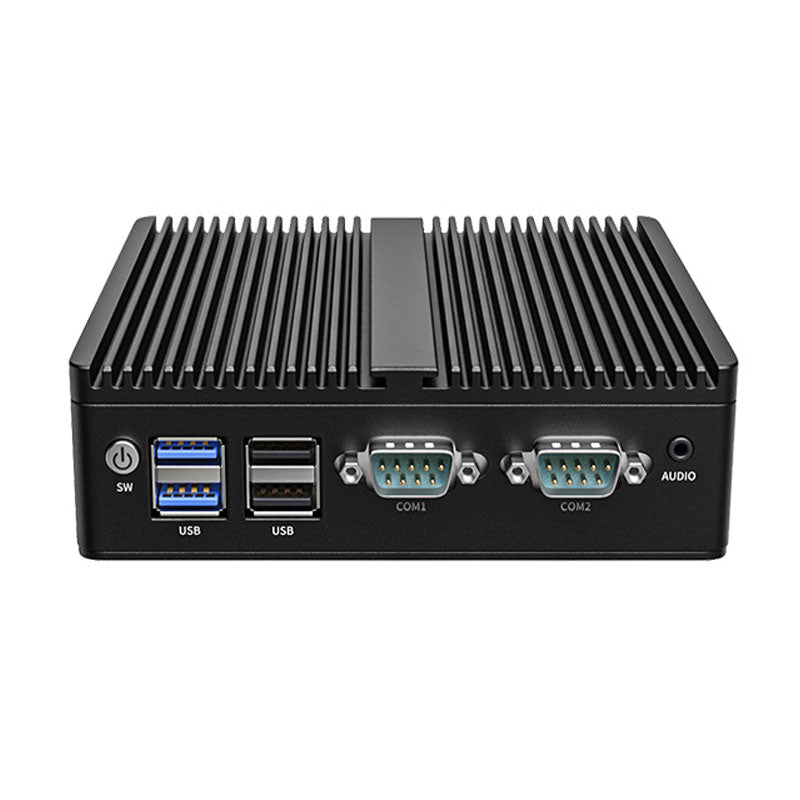 P01 Fanless Mini PC Dual Lan HDMI VGA Dual RS232 COM Mini Computer ...